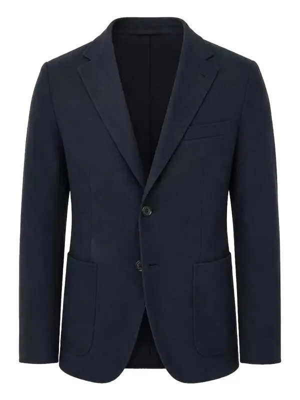 PAOLO PECORA Notch-lapel Long-sleeve Blazer - Blue