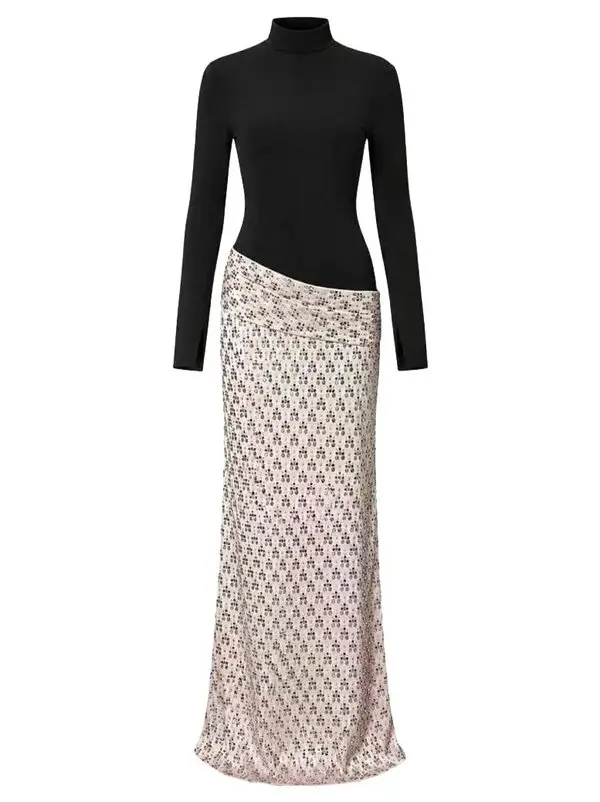 NAFSIKA SKOURTI Astra Trophy Crystal-embellished Maxi Dress - Black