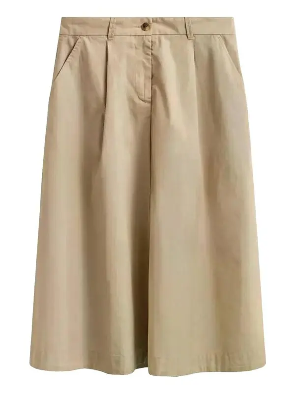 Gant Pleated A-line Skirt - Neutrals