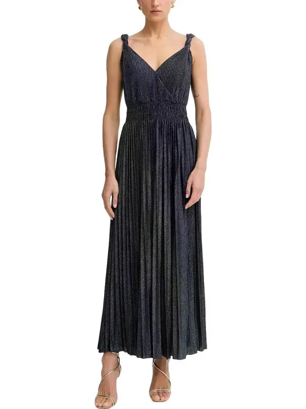 MORGAN Pleated Maxi Dress - Blue