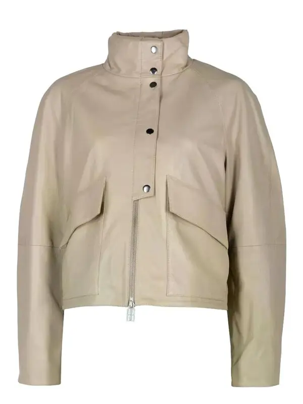 BY MALENE BIRGER Suzanne Leather Jacket - Neutrals