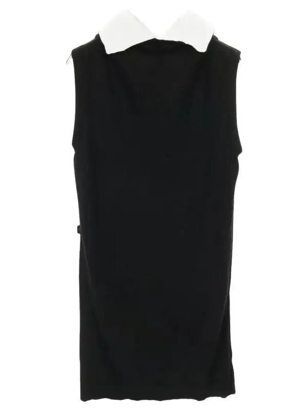 LOUIS VUITTON 2010s Sleeveless Collared Mini Dress - Black
