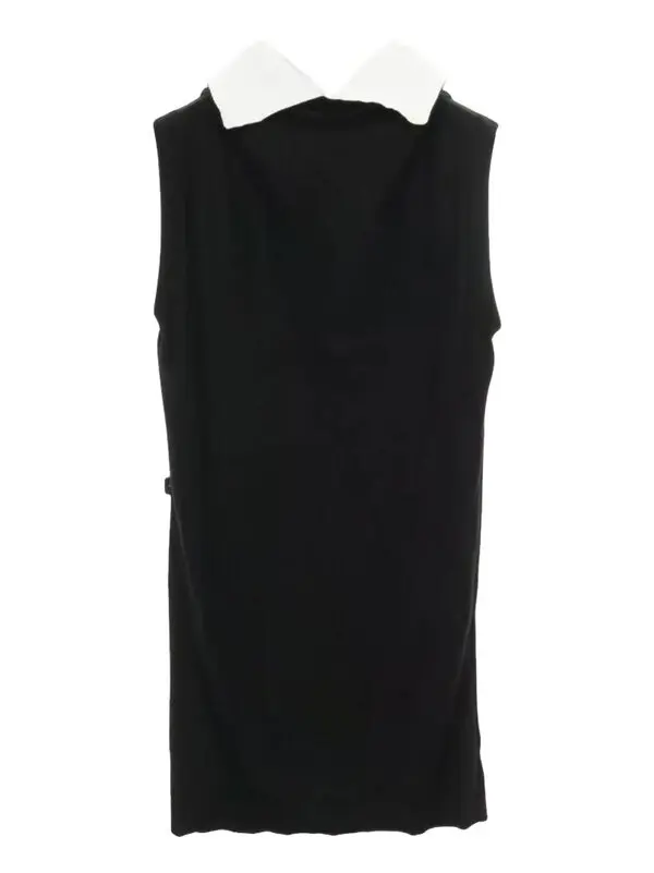 LOUIS VUITTON 2010s Sleeveless Collared Mini Dress - Black