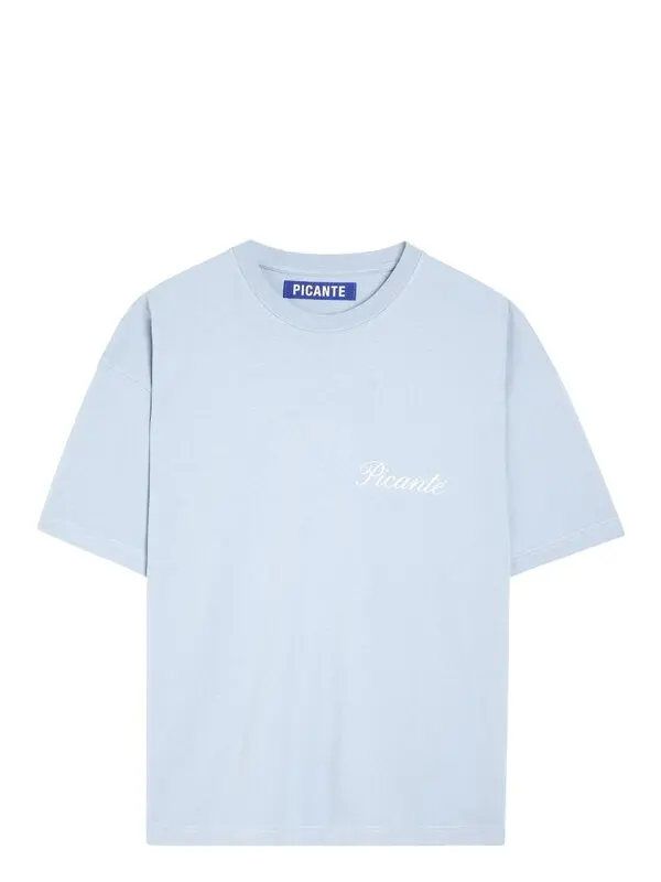 PICANTE Tailor Logo-print Cotton T-shirt - Blue