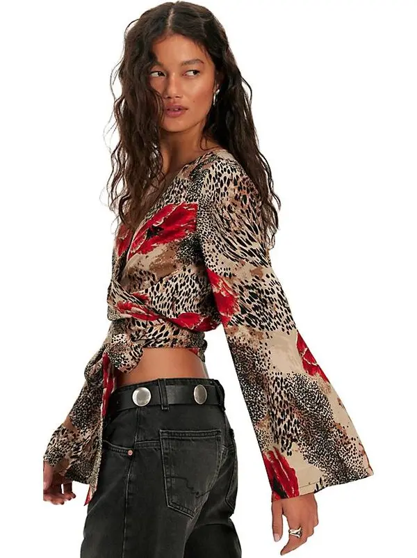 Free People Roxie Wrap Top At - Tea Combo