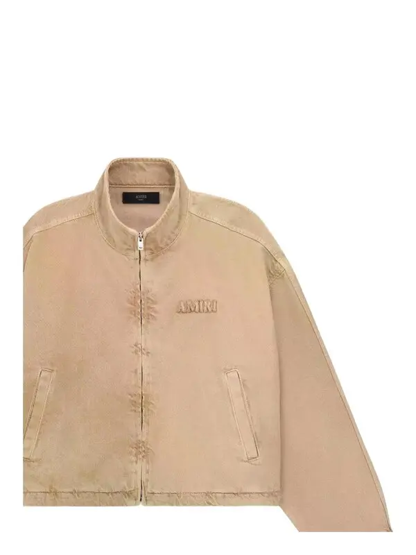 Amiri Logo-embroidered Denim Jacket - Neutrals