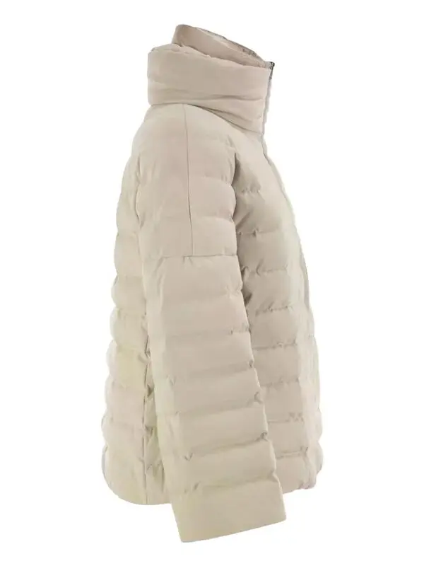 Herno Padded Calf Suede-effect Jacket - Neutrals