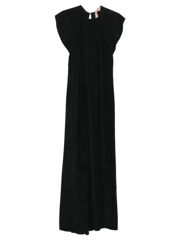 N°21 Open-back Ruffled Maxi Dress - Black