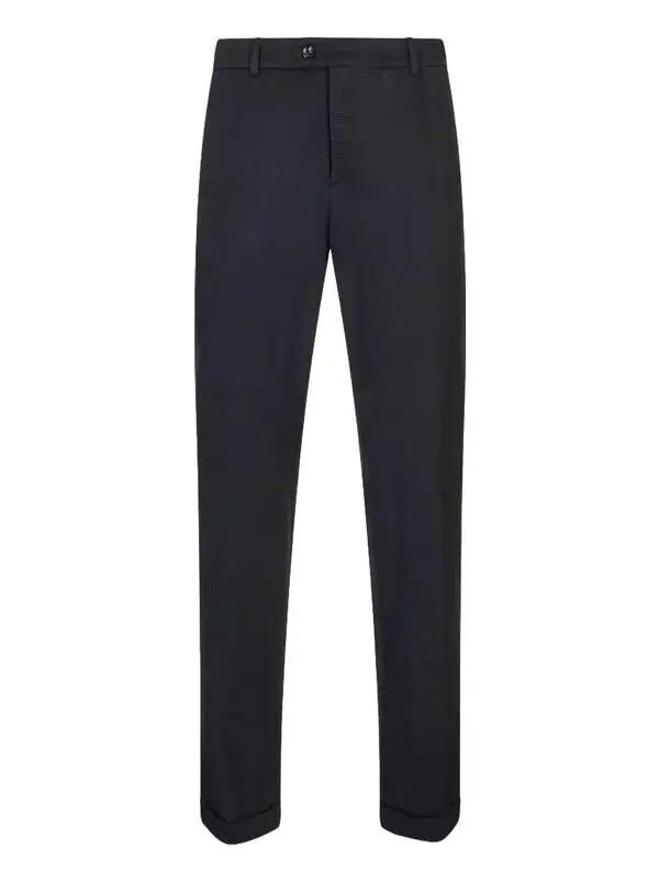 B SETTECENTO Check Pattern Tailored Trousers - Blue