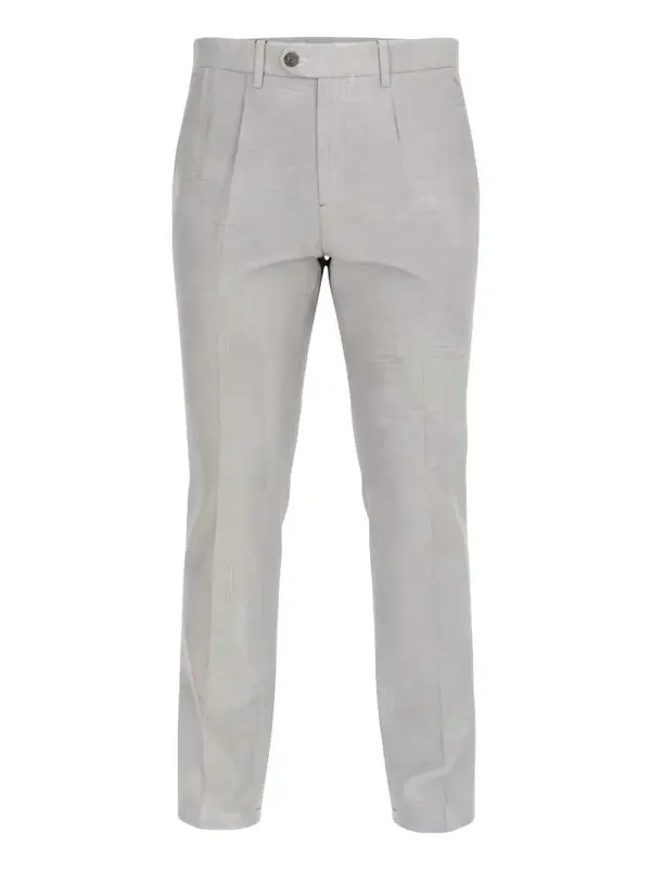Isaia Belt-loop Pleated Trousers - Grey