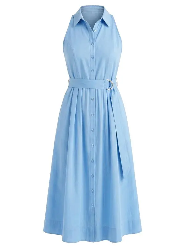 Yumi Kim Kiana Linen Shirtdress - Blue