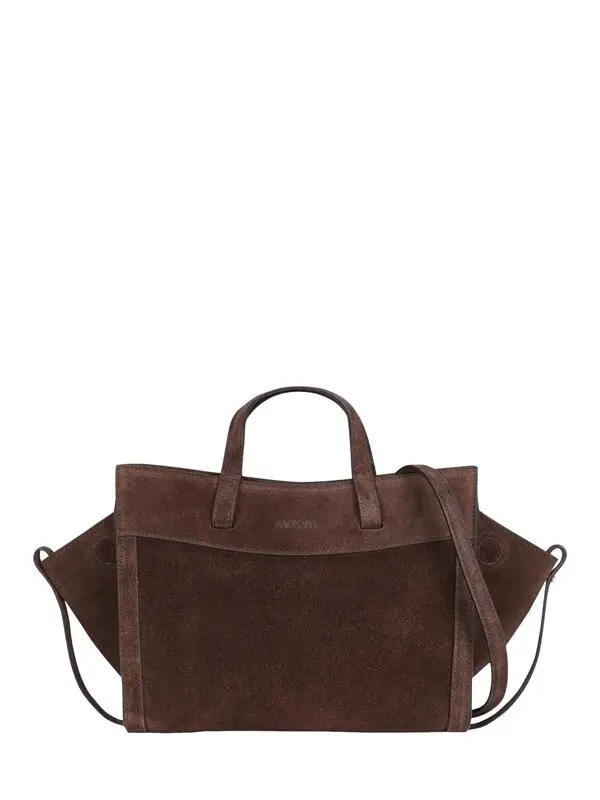 SAONARA BRAND Saonara Mini Shopping Bag In Suede - Brown