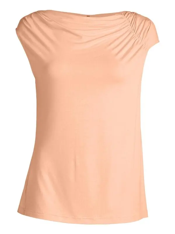 CONQUISTA Sleeveless Asymmetrical Top - Orange