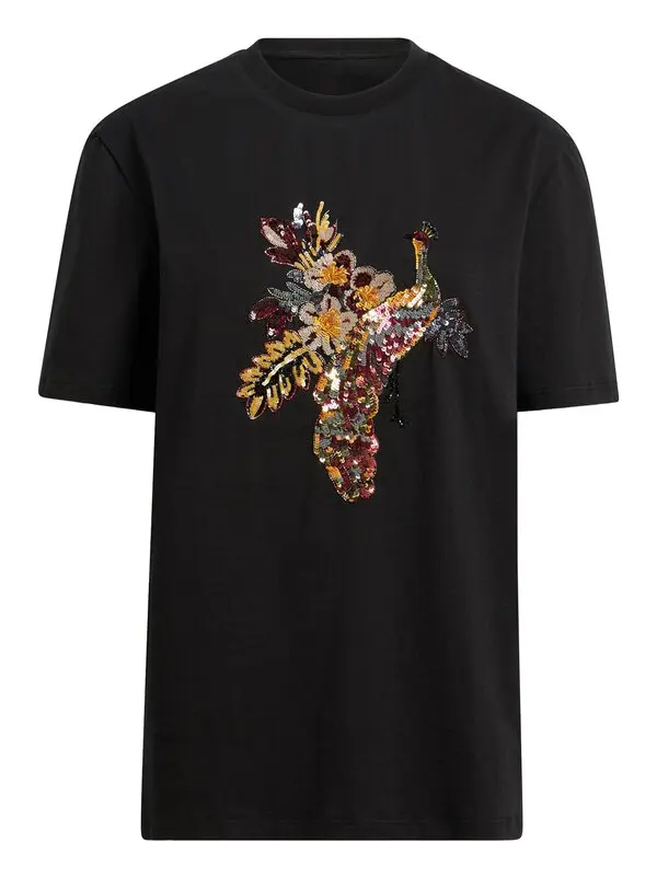 Etro Embroidered Cotton T-shirt - Black
