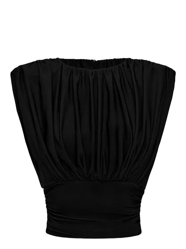 ANDRES OTALORA Draped Top - Black