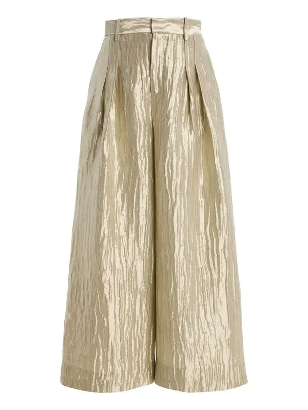 Rosie Assoulin Wide Leg Pants - Silver