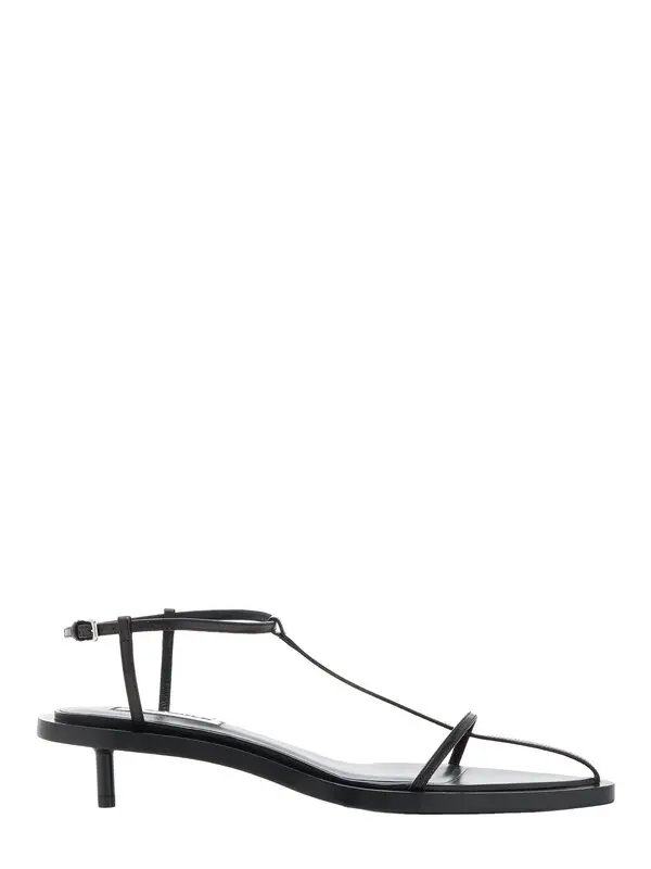 JIL SANDER Leather Sandals - Black