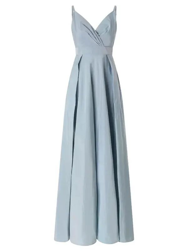 Pinko Wrap-style Side-slit Maxi Dress - Blue