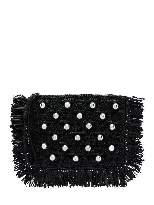 Rabanne Sac A Main Small Studded Clutch - Black