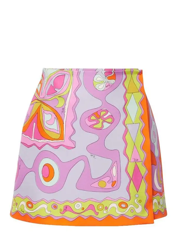 Emilio Pucci Angoli Twill Wrap Skirt - Multicoloured