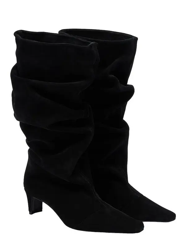 Staud Wally Suede Mid-calf Boots - Black