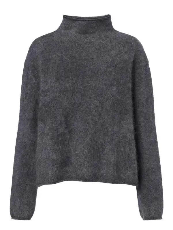 LISA YANG Sandy Cashmere Turtleneck Sweater - Grey