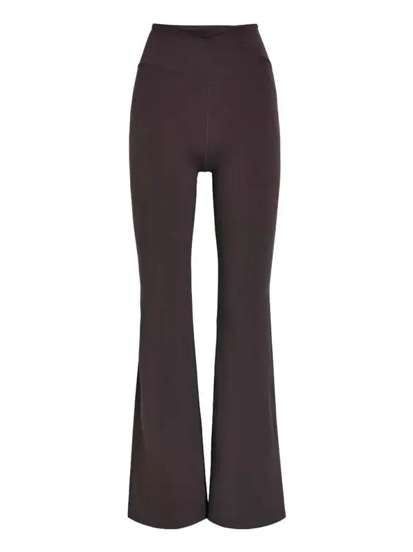 TALA Cross-waist Flared Yoga Pants - Brown
