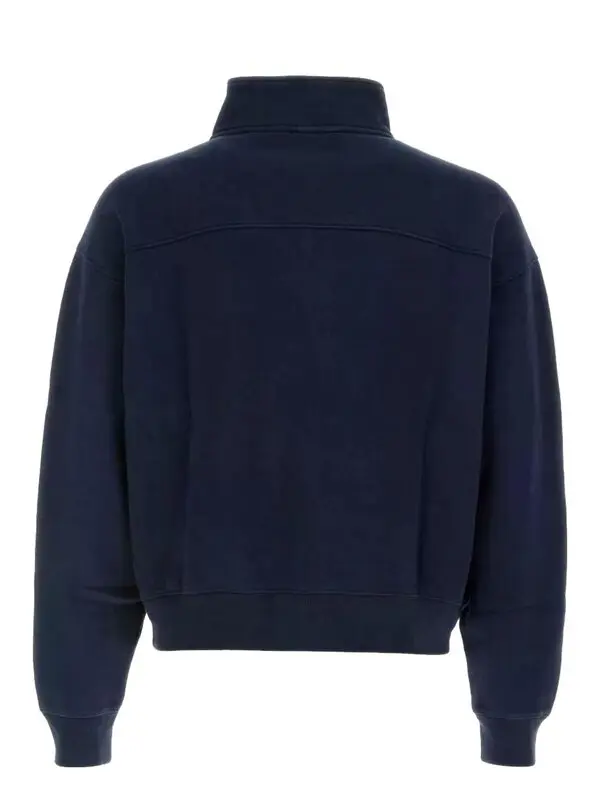 SPORTY & RICH Ny Crest Embroidered Sweater - Blue