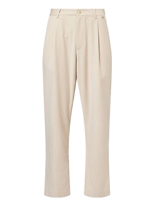 SUMMIT Tailored Cotton And Wool-blend Trousers - Bone
