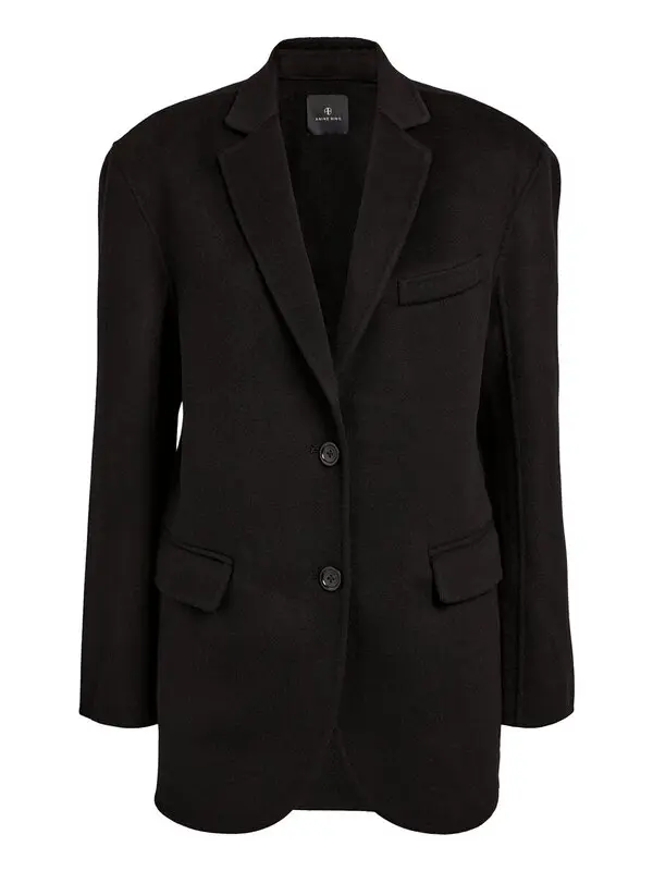 ANINE BING Wool Quinn Blazer - Black