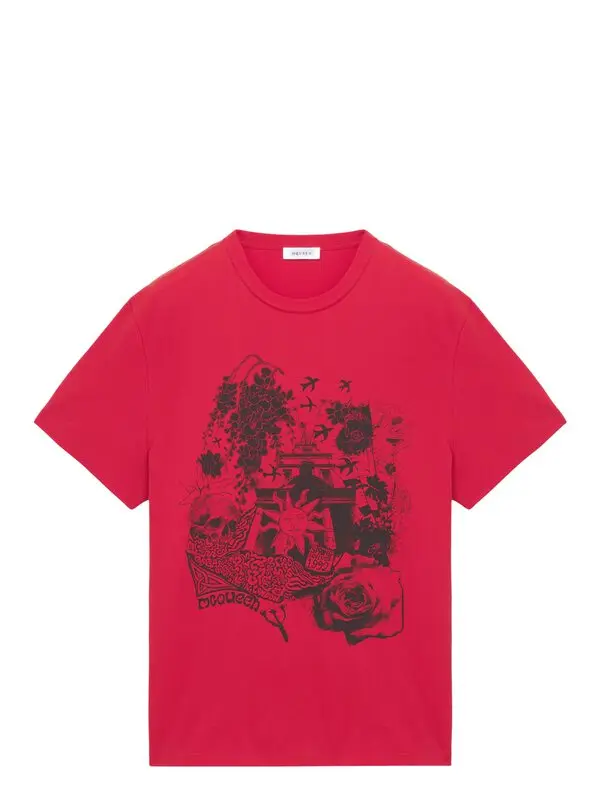 Alexander McQueen Cotton Fanzine Print T-shirt - Neutral