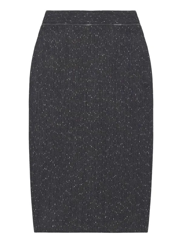 Alexander McQueen Pinstripe Pencil Midi Skirt - Grey
