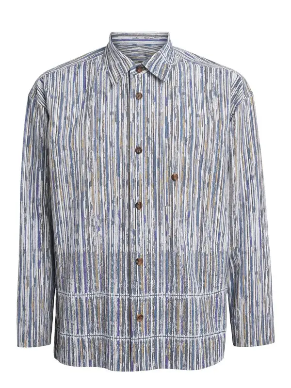 Issey Miyake Cotton Curviness Shirt - Blue