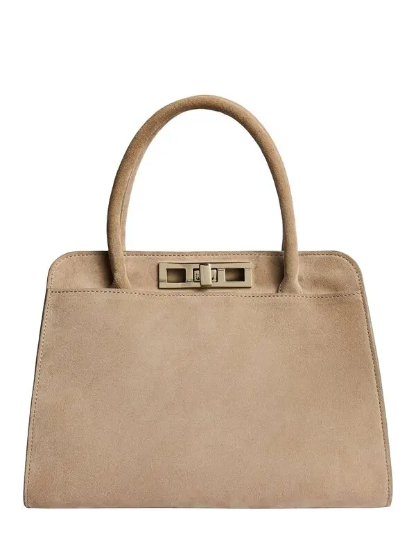 Fabiana Filippi Medium Suede Josephine Top-handle Bag - Green