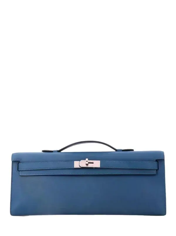 Hermès Kelly Cut Pochette Swift Clutch Bag - Blue