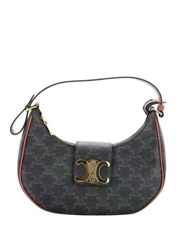 Celine Ava Triomphe Bag Triomphe Coated Canvas Shoulder Bag - Brown