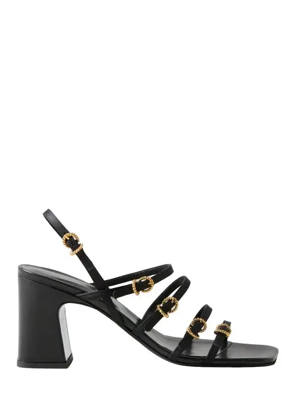 Claudie Pierlot Satin Heeled Sandals - Black