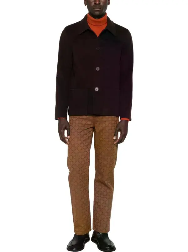 Sandro Button-up Jacket - Brown