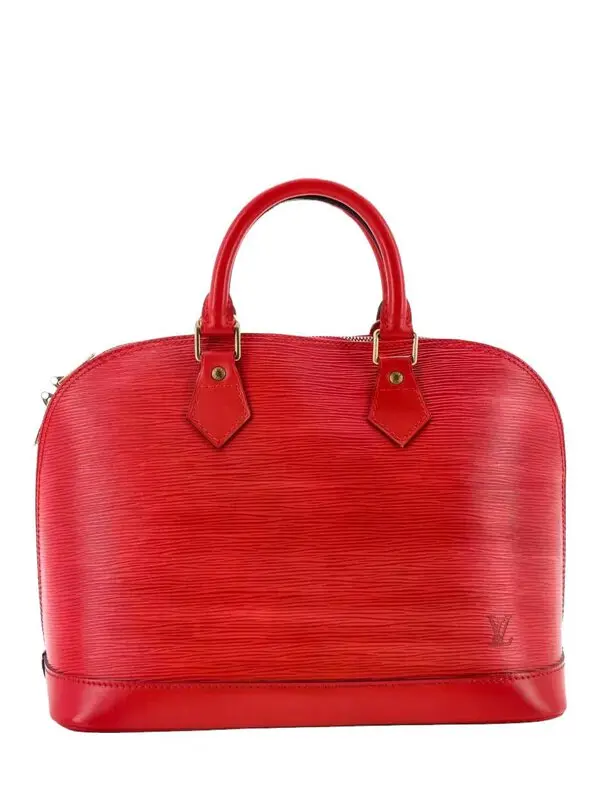 LOUIS VUITTON Vintage Alma Handbag Epi Leather Pm Satchel - Red