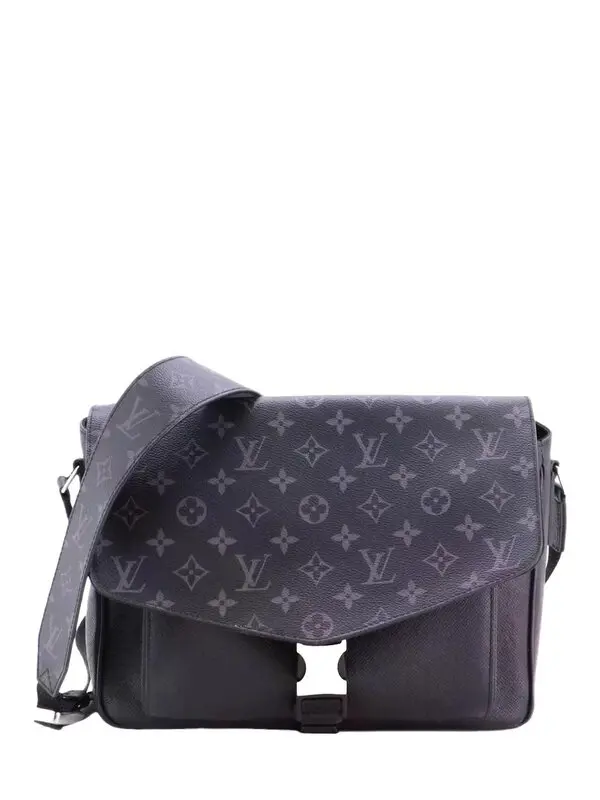 LOUIS VUITTON Taigarama Monogram Messenger Bag - Black