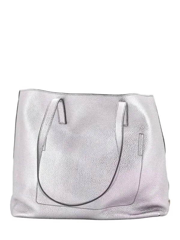 Prada Vitello Daino Medium Tote Bag - Silver