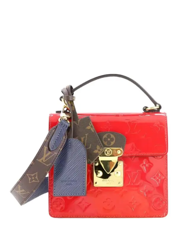 LOUIS VUITTON Spring Street Nm Handbag Monogram Vernis With Monogram Canvas And Epi Leather Shoulder Bag - Red