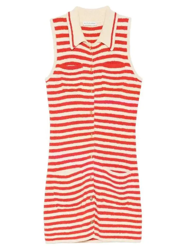 Altuzarra Striped Button-up Dress - Red