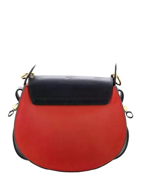 Chloé Tess Embroidered Leather Small Crossbody Bag - Blue