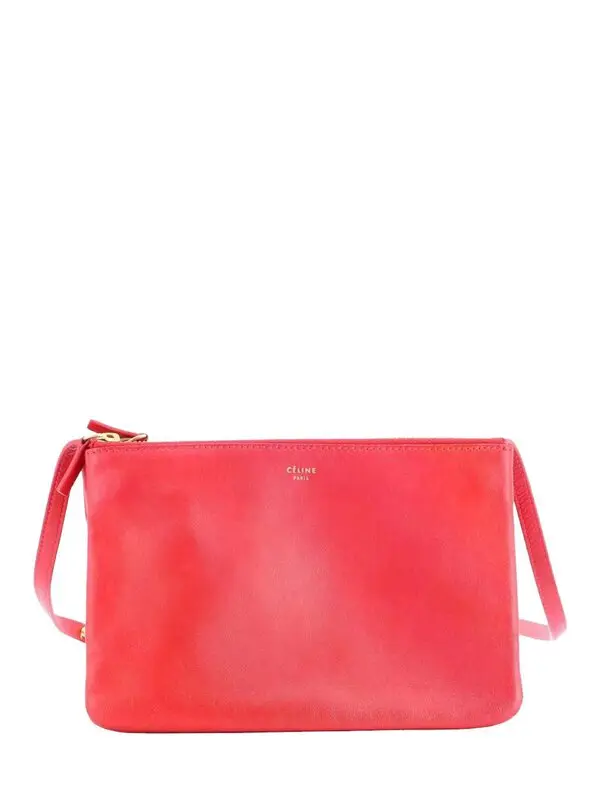 Celine Trio Leather Small Crossbody Bag - Red