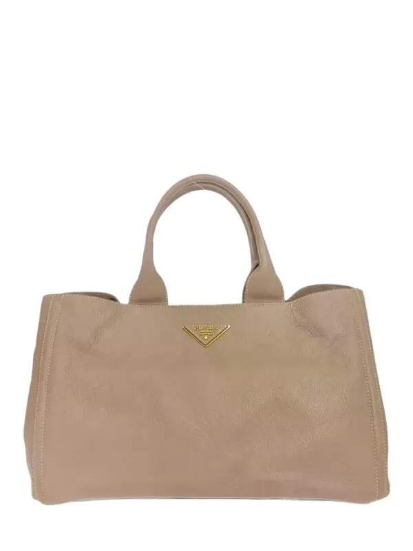 Prada 2012 Canapa Leather Tote Bag - Neutrals