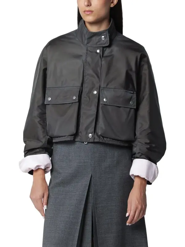Prada Lead Re-nylon Washed Jacket - Grey