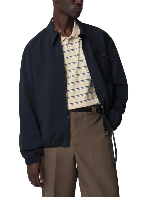 Prada Technical Fabric Blouson Jacket - Blue