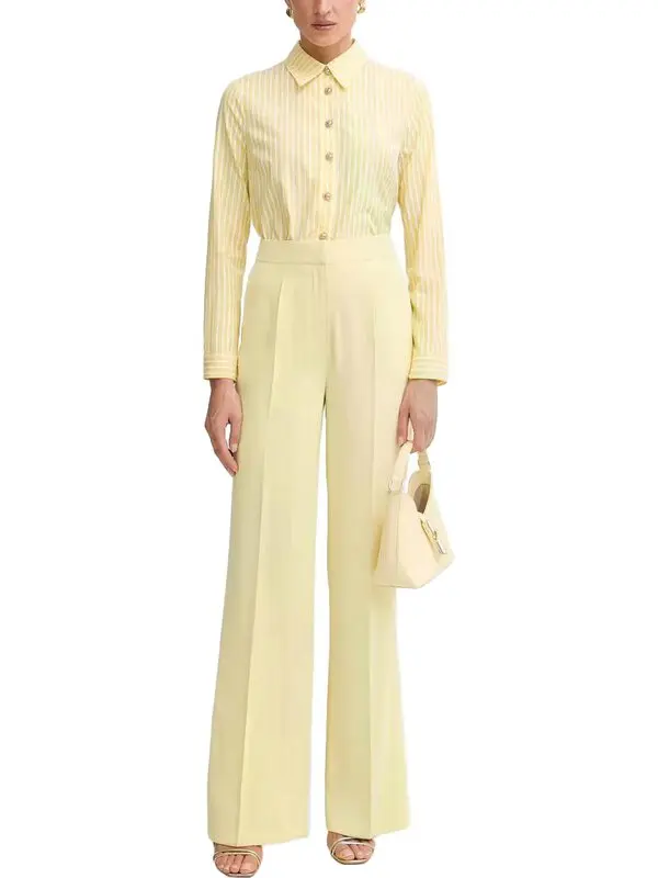 MORGAN Pleated Trousers - Yellow