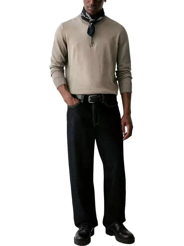 Rag & Bone Henley-neck Sweater - Neutrals